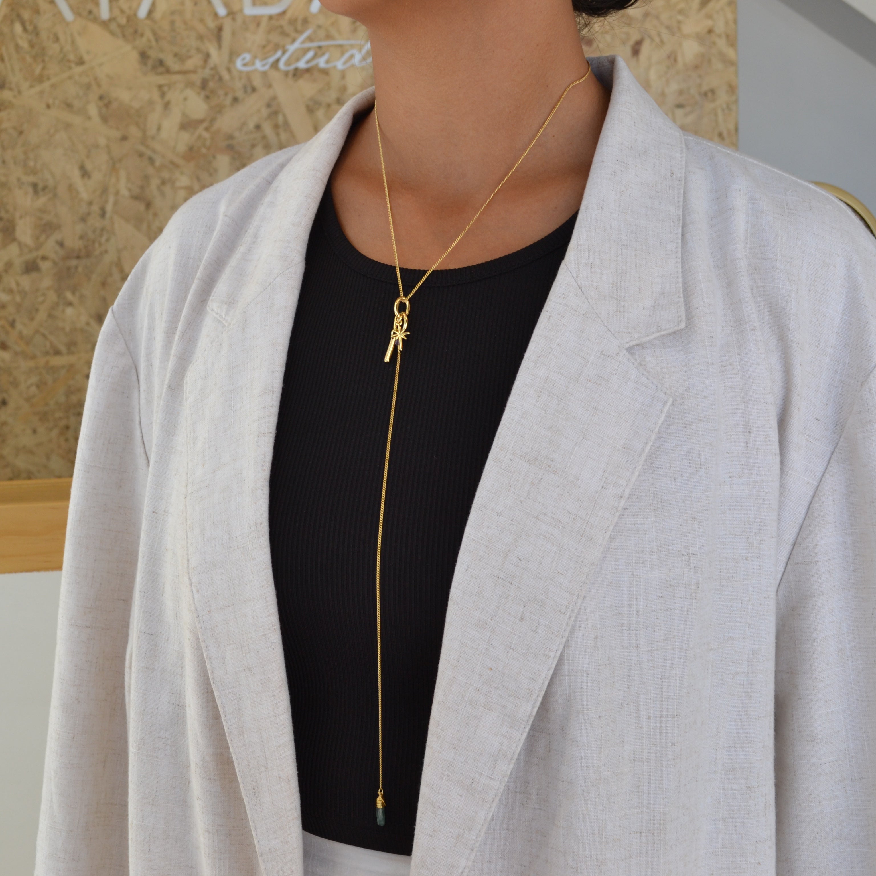 Corbatín Cianita Verde – Guayaba Joyeria